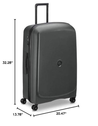 Delsey PARIS - BELMONT PLUS - Extra Large Rigid Suitcase - 82x52x35 cm - 123 liters - XL - Black, Black, 123 l