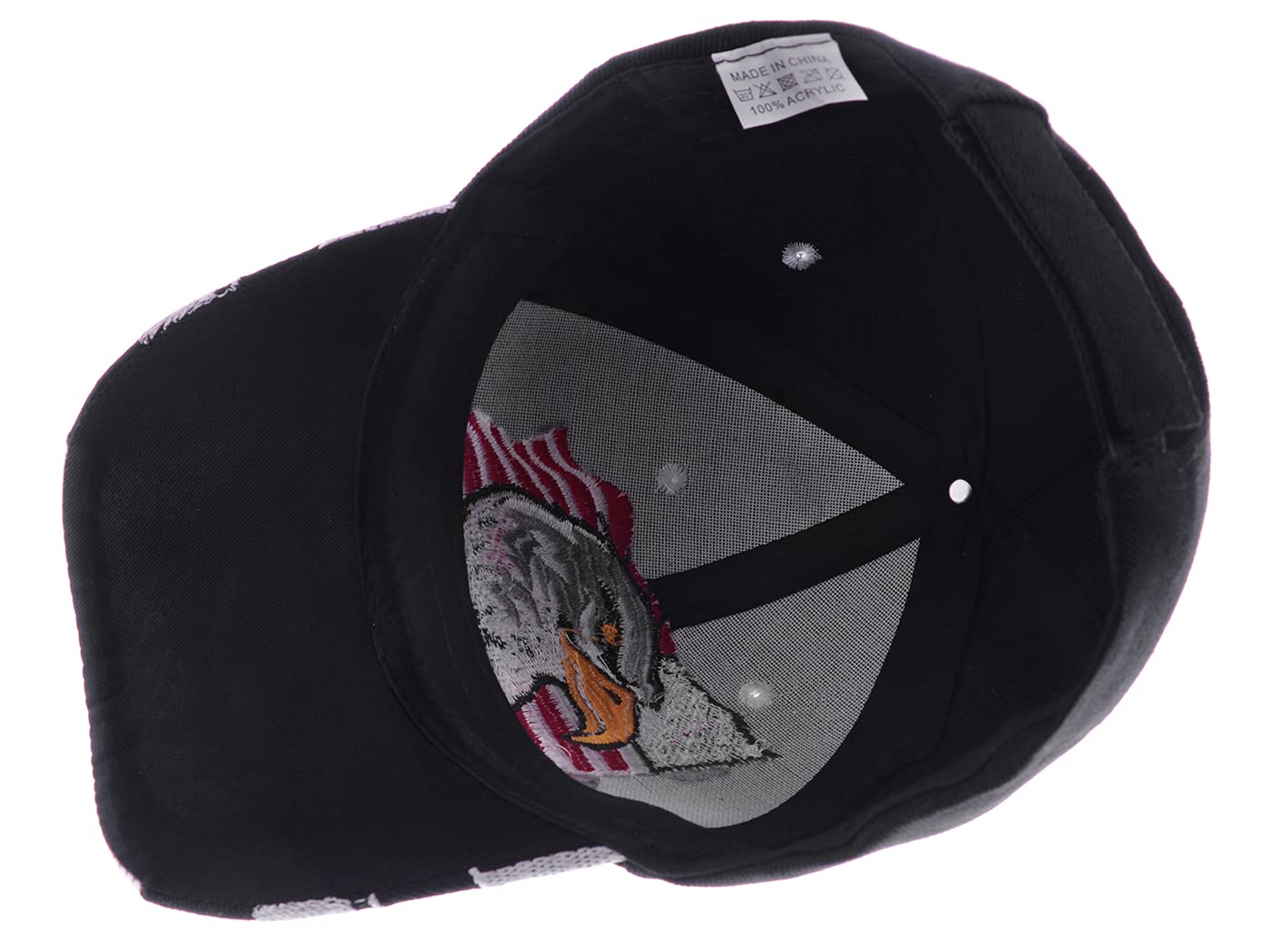 Anna-Kaci USA American Flag Patriotic Eagle Hawk Embossed 3D Adjustable Velcro Baseball Caps Hats, White USA