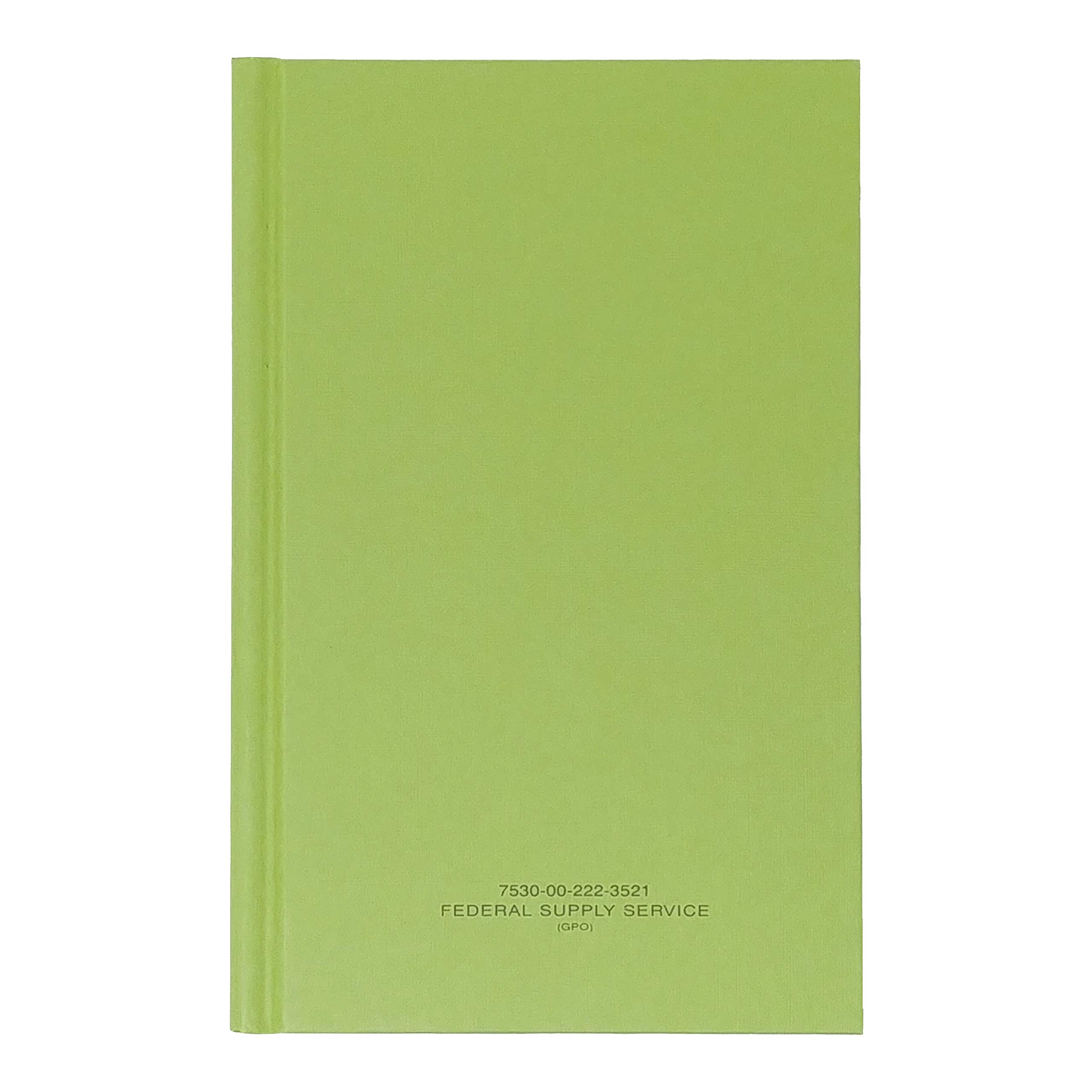 Tacticai Green Military Log Book, 5.25β x 8β - 192 Pages, Record Book for Record Keeping, Supply Chain, Inventory, Training, Maintenance & Field Operations, NSN 530-00-222-3521