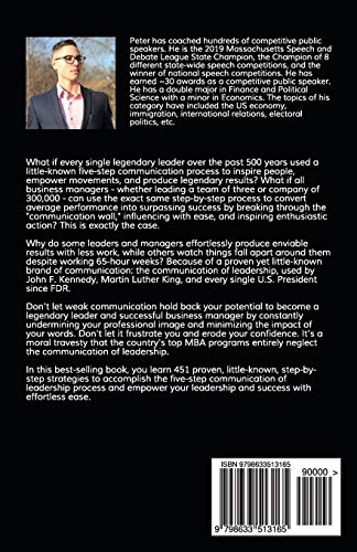 Leadership: How Legendary Leaders Speak: 451 Proven Communication Strategies of the World's Top Leaders (Speak for Success)