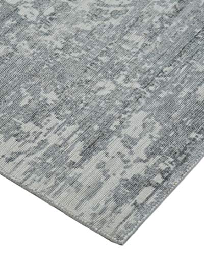 Handmade Modern Contemporary Gray Area Rug 8 x 10