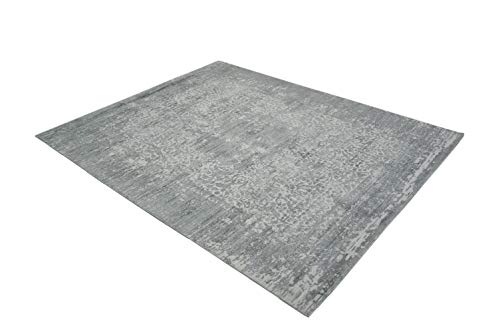 Handmade Modern Contemporary Gray Area Rug 8 x 10