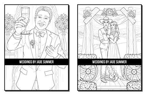 Weddings: An Adult Coloring Book with Beautiful Brides, Handsome Grooms, Lovely Flowers, Romantic Scenes and More!