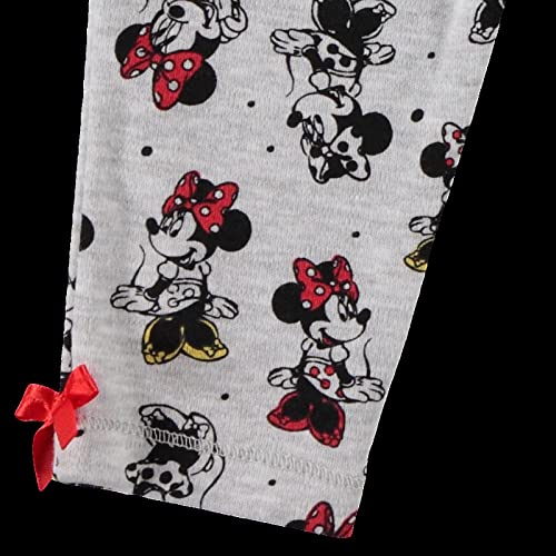 Disney Minnie Mouse Newborn Baby Girls 4 Piece Outfit Set: Bodysuit Pants Bib Hat Red 3-6 Months