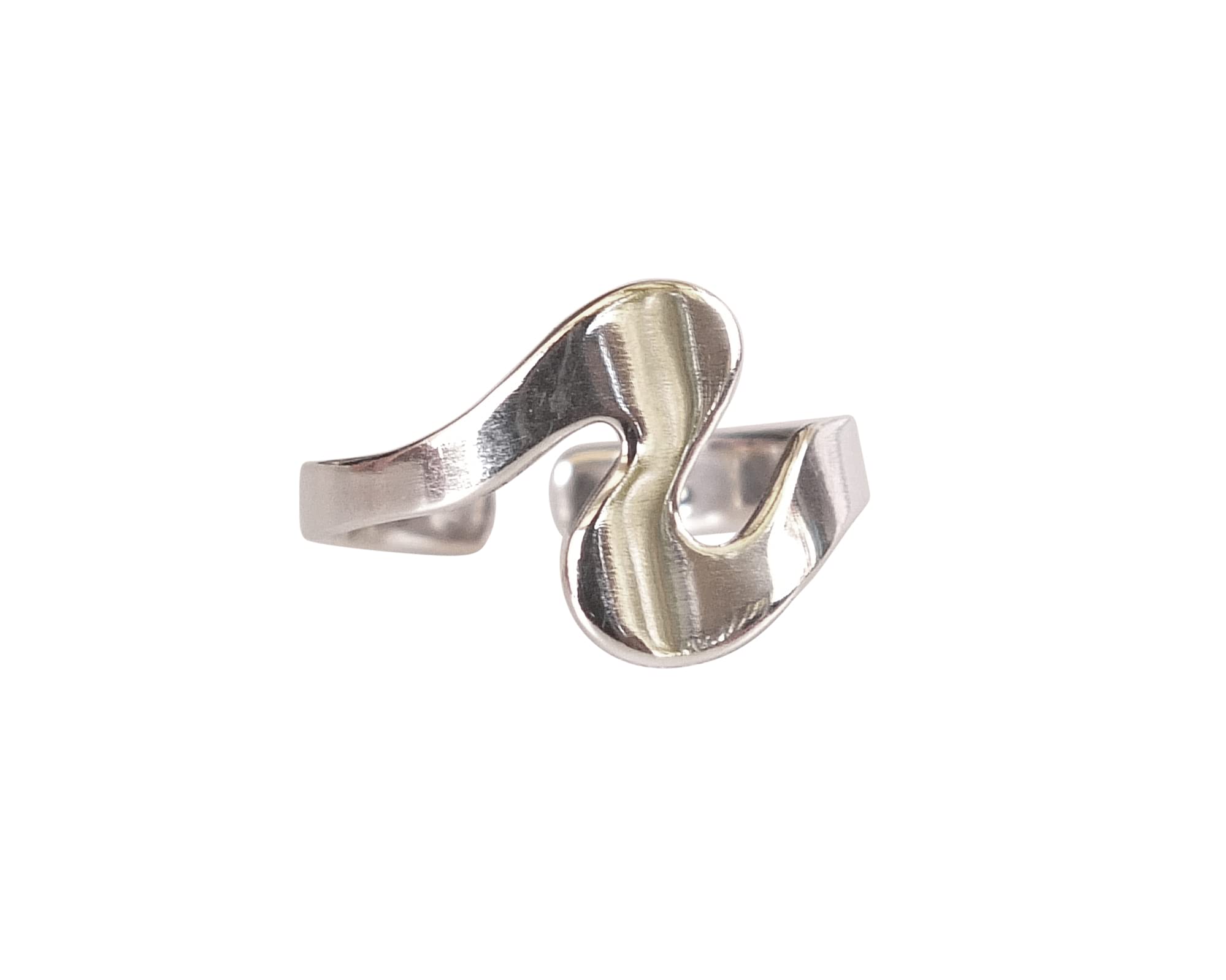 Handmade Silver Swirl Band Adjustable Toe Ring, 925 Sterling Silver, Small Dainty Open Toe, Pinky or Knuckle Rings for Women, By MiYa Jewelry Creations