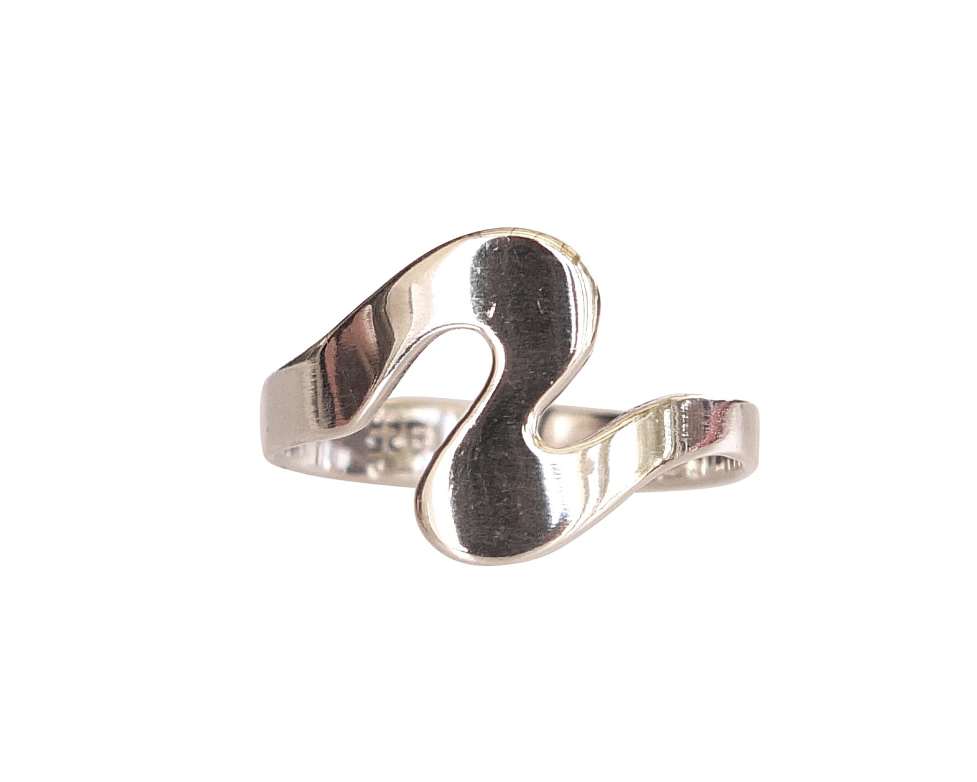 Handmade Silver Swirl Band Adjustable Toe Ring, 925 Sterling Silver, Small Dainty Open Toe, Pinky or Knuckle Rings for Women, By MiYa Jewelry Creations