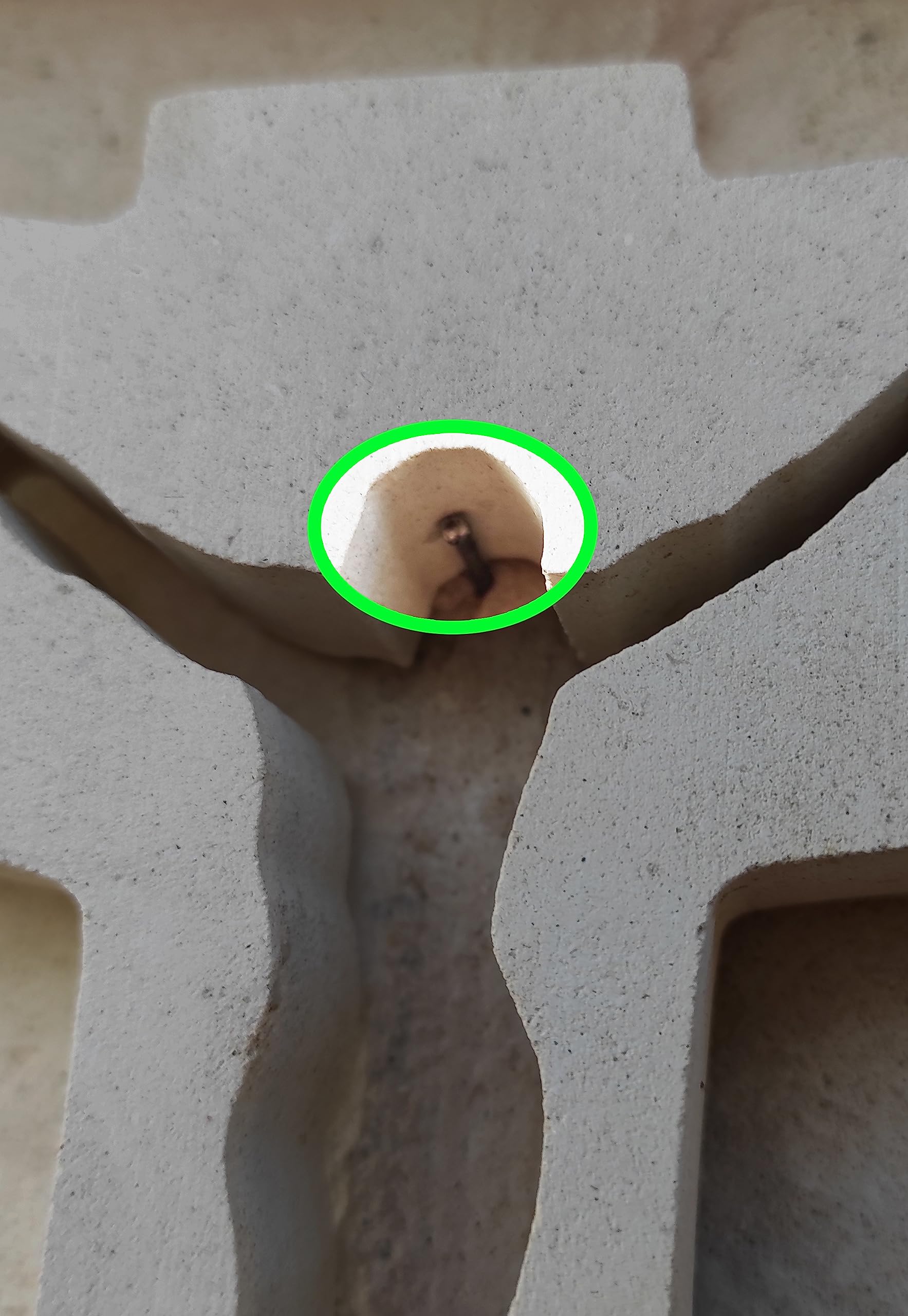 Stone Crucifix Cross Handmade In Italy - Free Standing or Hanging Ornament - Incl Gift Box & Blank Message Card - New Home Religious Christian Catholic Decoration Ornament Memorial