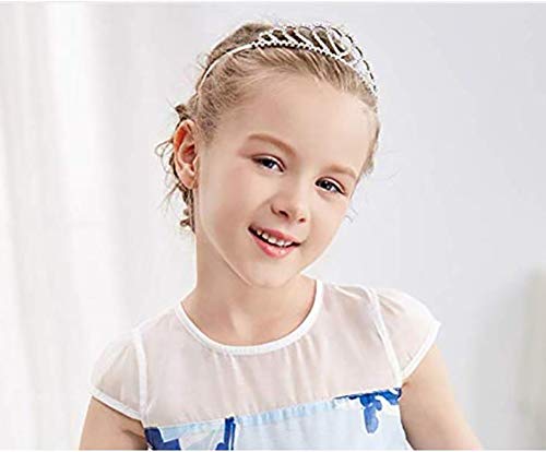 Lovelyshop Girls Heart Rhinestone Tiara Crown for Wedding Prom Birthday Prinecess Party-2pack