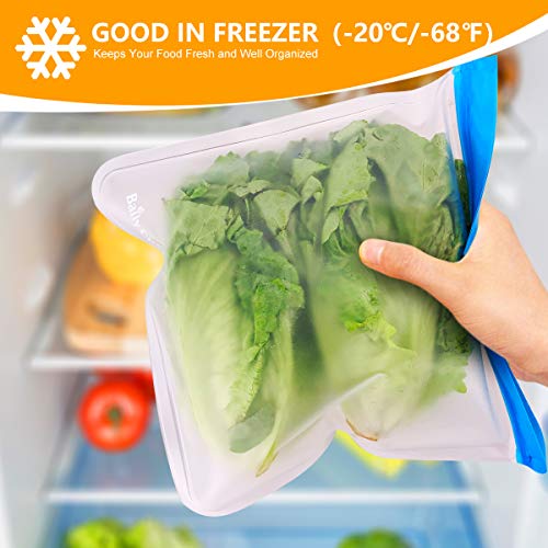 11 Pack Gallon Freezer Bags, Reusable Gallon Storage Bags Zip lock Food Storage Bags for Meat, Sandwich, Fruit, Home Fridge Kitchen Organization and Storage Meal Prep Leakproof Freezer Containers