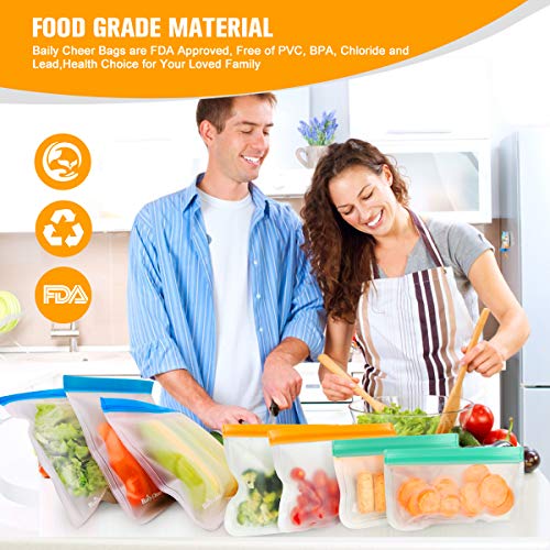 11 Pack Gallon Freezer Bags, Reusable Gallon Storage Bags Zip lock Food Storage Bags for Meat, Sandwich, Fruit, Home Fridge Kitchen Organization and Storage Meal Prep Leakproof Freezer Containers