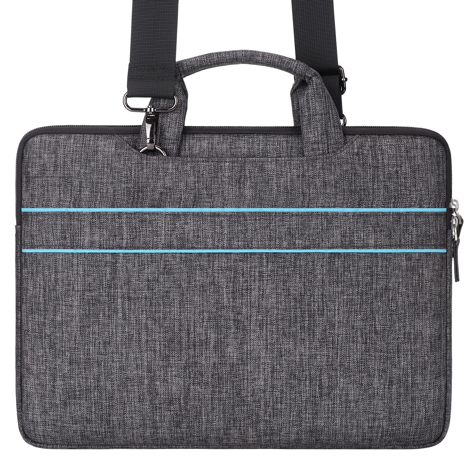 DOMISO 15.6 inch Laptop Sleeve Shoulder Bag Water-Resistant Protective Messenger Bag Business Briefcase Handbag for 15.6" Notebook/Yoga 720 IdeaPad 310 320 ThinkPad T570/HP Envy 15, Blue