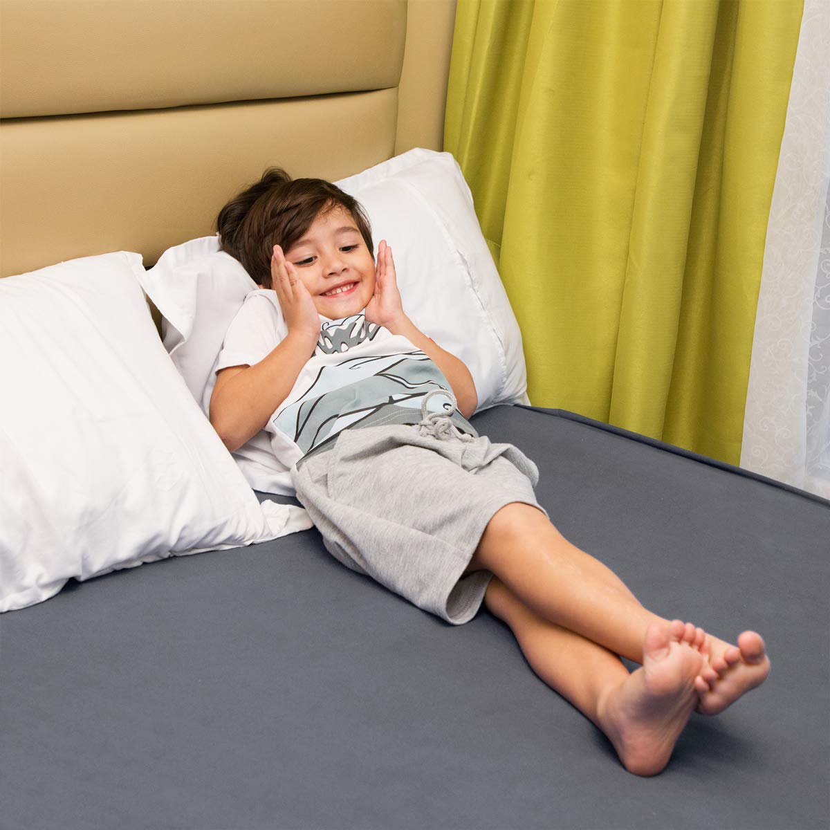 Fitted Sheet- COSMOPLUS Full Fitted Sheet Only(No Flat Sheet or Pillow Shams),4 Way Stretch Micro-Knit,Snug Fit,Wrinkle Free,for Standard Mattress and Air Bed Mattress from 8” Up to 14”,Gray