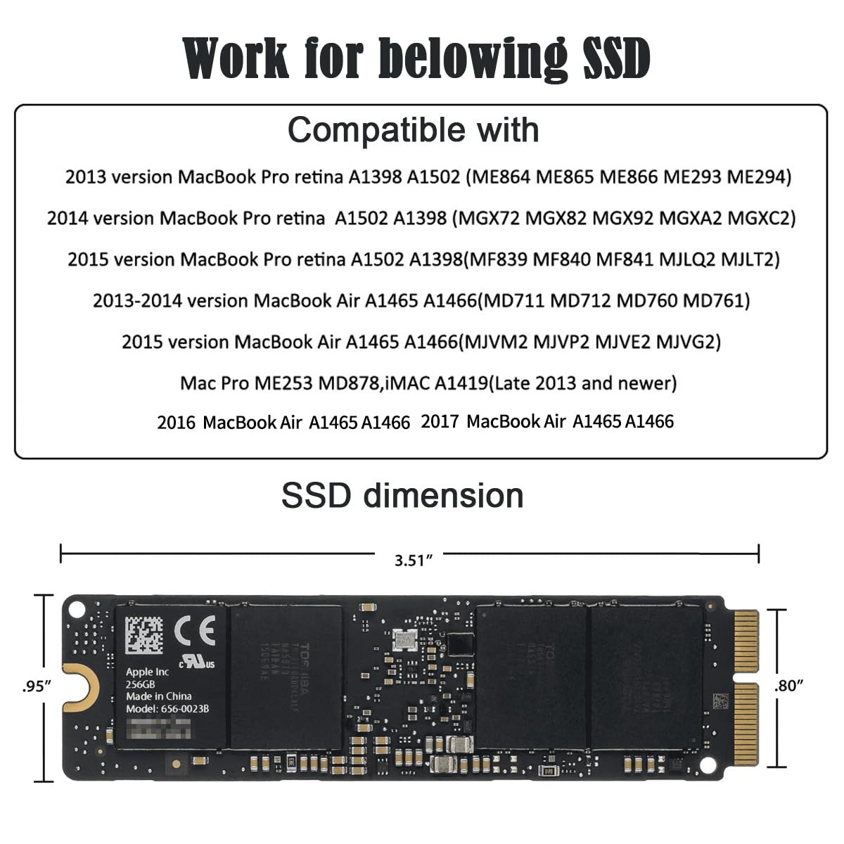 cablecc 12+16Pin SSD to NVME M.2 NGFF M-Key for 2013 2014 2015 2016 2017 MacBook SSD