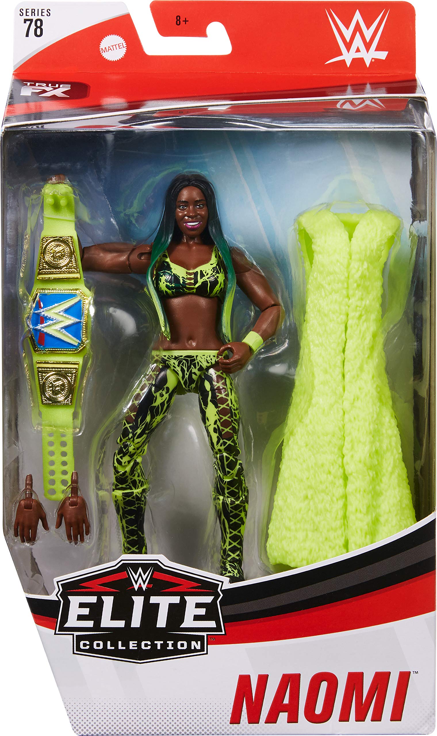 WWE MATTEL Naomi Elite Series #78 Deluxe Action Figure with Realistic Facial Detailing, Iconic Ring Gear & Accessories