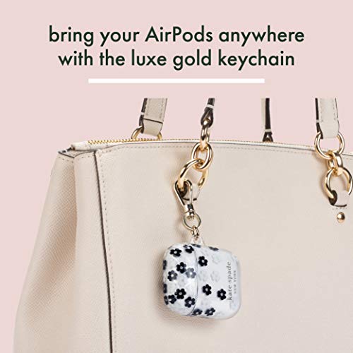 kate spade new york Scattered Flowers Case for AirPods 2 & 1 - Protective Wireless Charging Cover with Keychain (Front LED Visible)