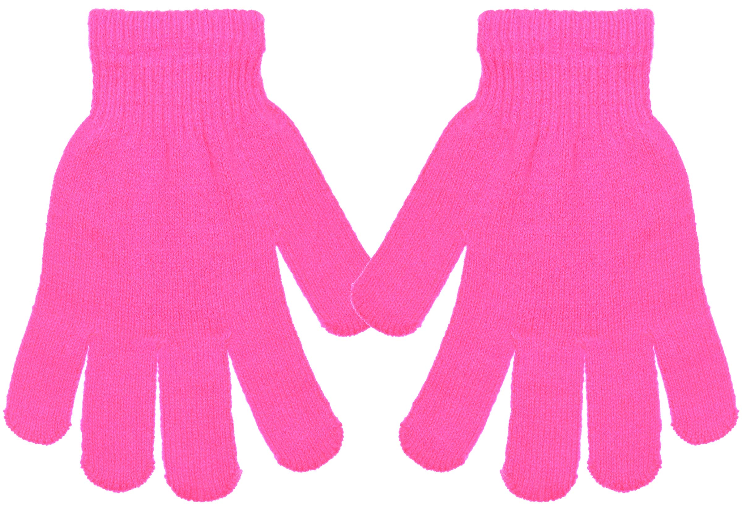 Polar Wear Girl's Digi-Camouflage Knit Hat & Gloves Set with Pom Pom Cap for Winter (Pink & Black Digi-Camouflage)