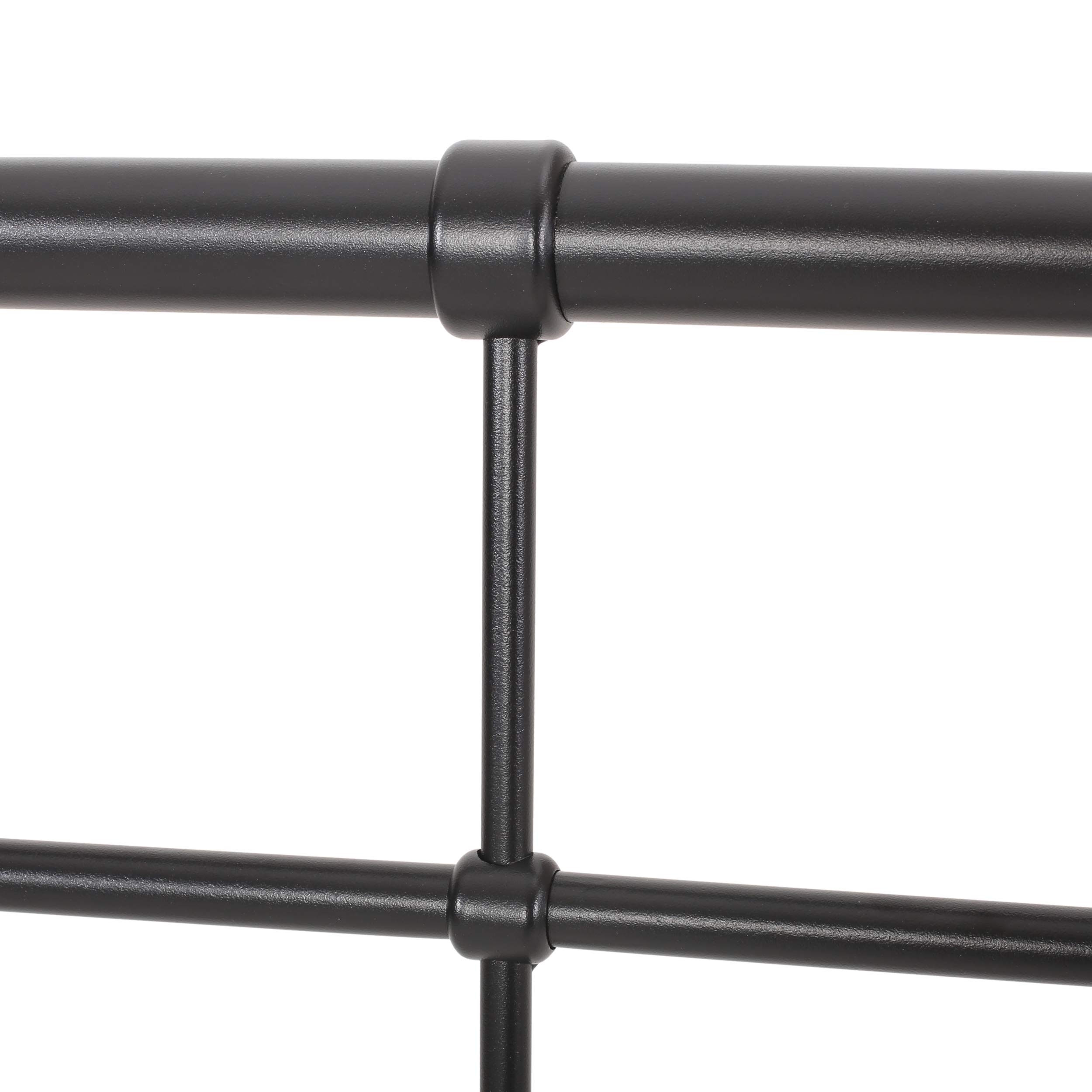 GDF Studio Industrial Iron King Headboard, Flat Black