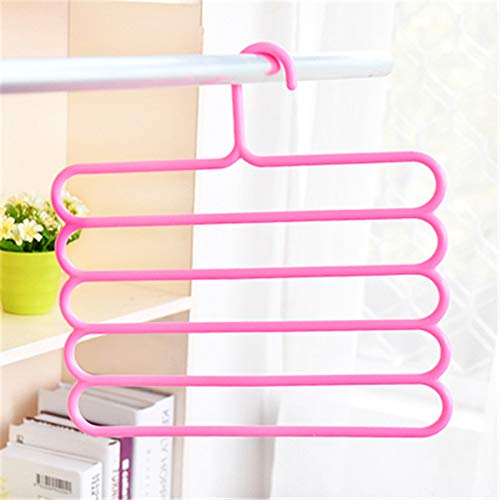 V-Shine Pants Hangers Slacks Hangers Space Saving Non Slip Stainless Steel Clothes Hangers Closet Organizer for Pants Jeans Trousers Scarf (5 Pack)
