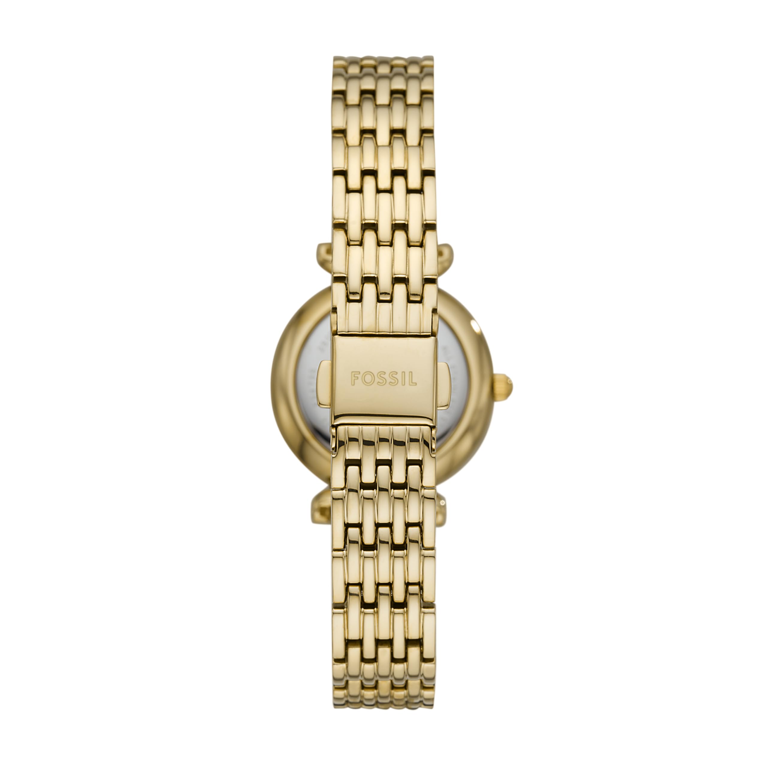 Fossil Women's Carlie Mini Quartz Stainless Steel Three-Hand Watch, Color: Gold (Model: ES4735)