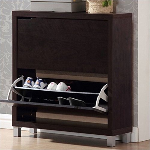 Hawthorne Collections Shoe Cabinet in Dark Brown