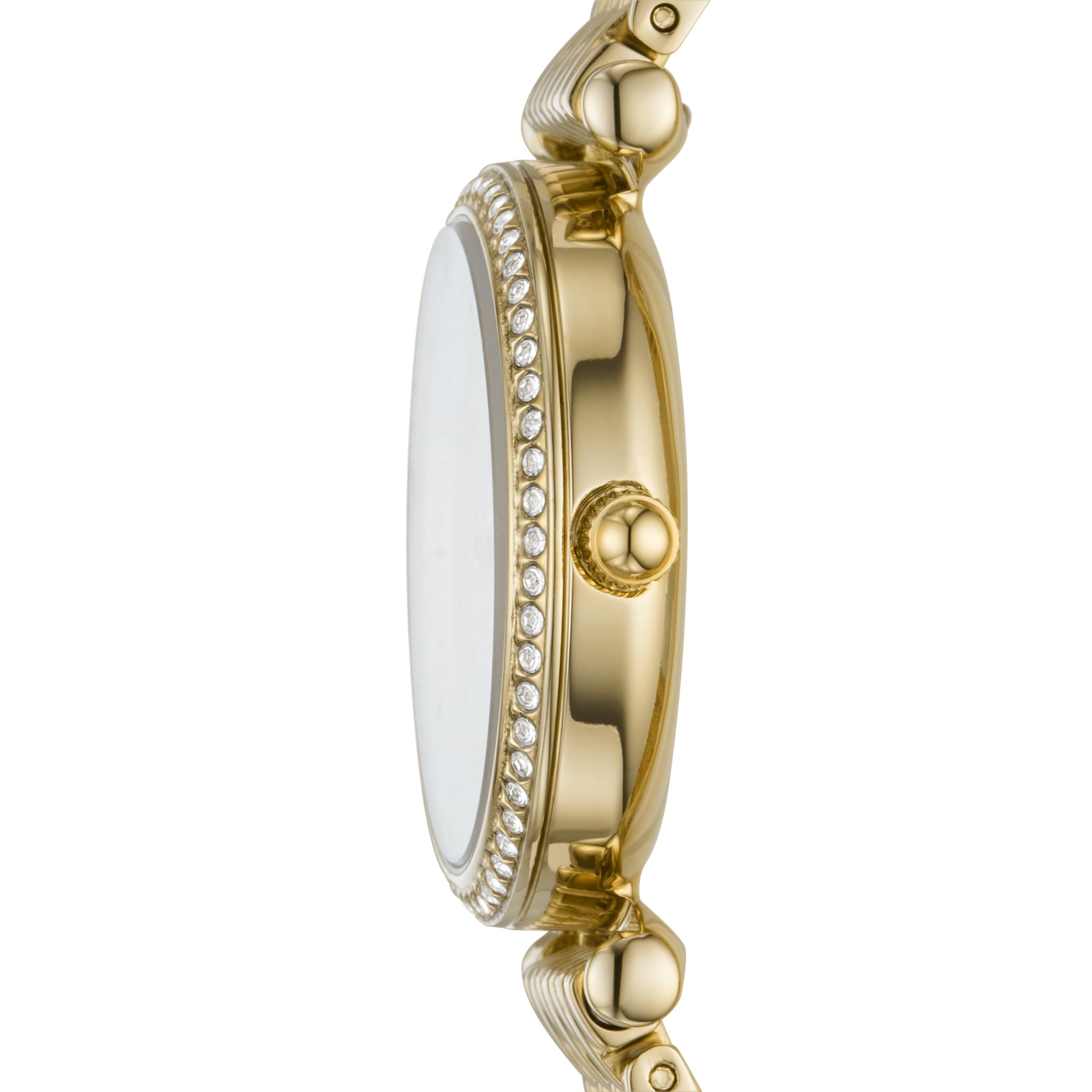 Fossil Women's Carlie Mini Quartz Stainless Steel Three-Hand Watch, Color: Gold (Model: ES4735)