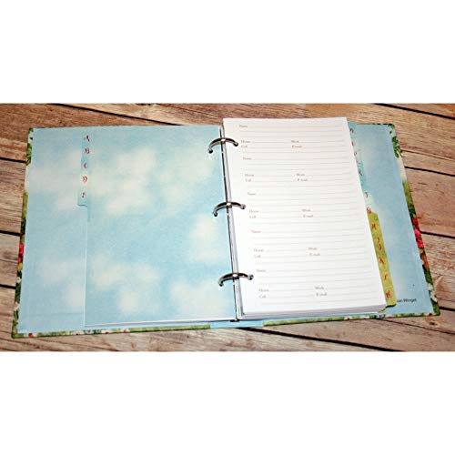 LANG - Address Book - "Flower Jars", Artwork by Susan Winget - Lay-Flat, 3-Ring Binding