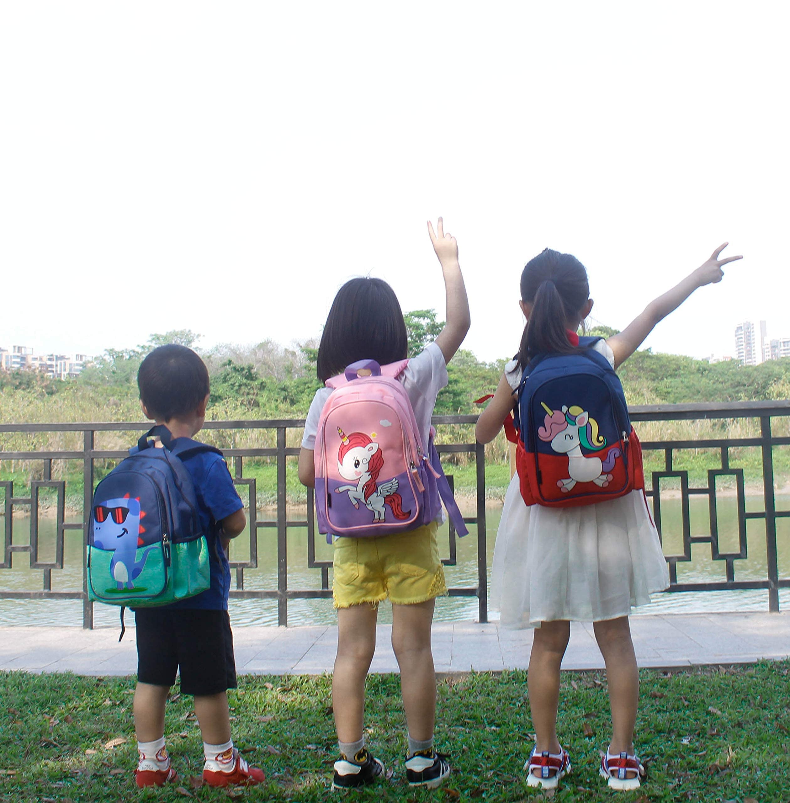 POWOFUN Kids Toddler Preschool Travel Backpack Cool Cute Cartoon Daypack (Dinosaur Green)