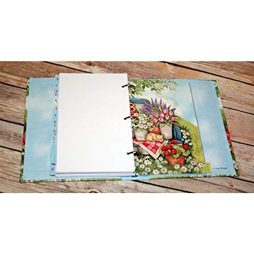 LANG - Address Book - "Flower Jars", Artwork by Susan Winget - Lay-Flat, 3-Ring Binding