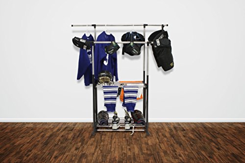 GreenWay GRGR200 Stainless Steel Collapsible Double-Bar Garment Rack
