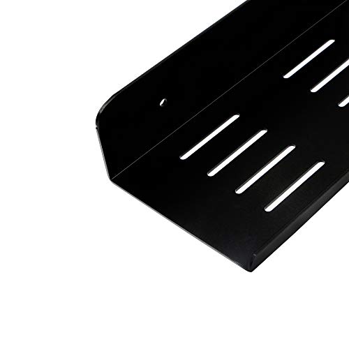 SinLoon 7.8 Inch Small Shelf in Flat Satin Aluminum Bathroom Shelf Wall Mount for Small Speaker Smartphone, Tablet, Toiletries (Black)