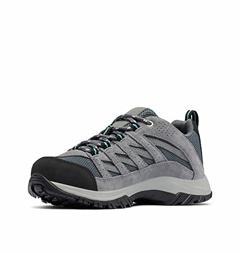 Columbia Womens Crestwood Hiking Shoe, Graphite/Pacific Rim, 8.5 Wide