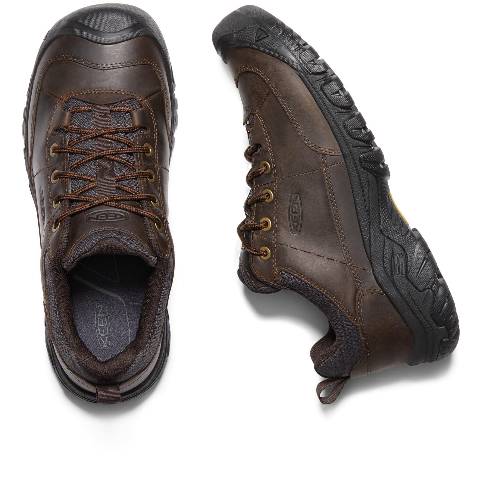 KEEN Men's Targhee 3 Oxford Casual Hiking Shoes, Dark Earth/Mulch, 11
