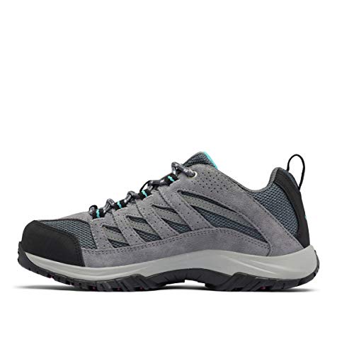 Columbia Womens Crestwood Hiking Shoe, Graphite/Pacific Rim, 8.5 Wide