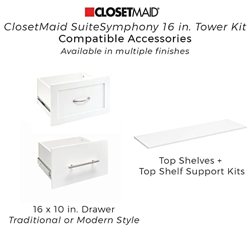 ClosetMaid SuiteSymphony Starter Closet 16-inch Wide Tower Kit Midnight Brown Wood Finish