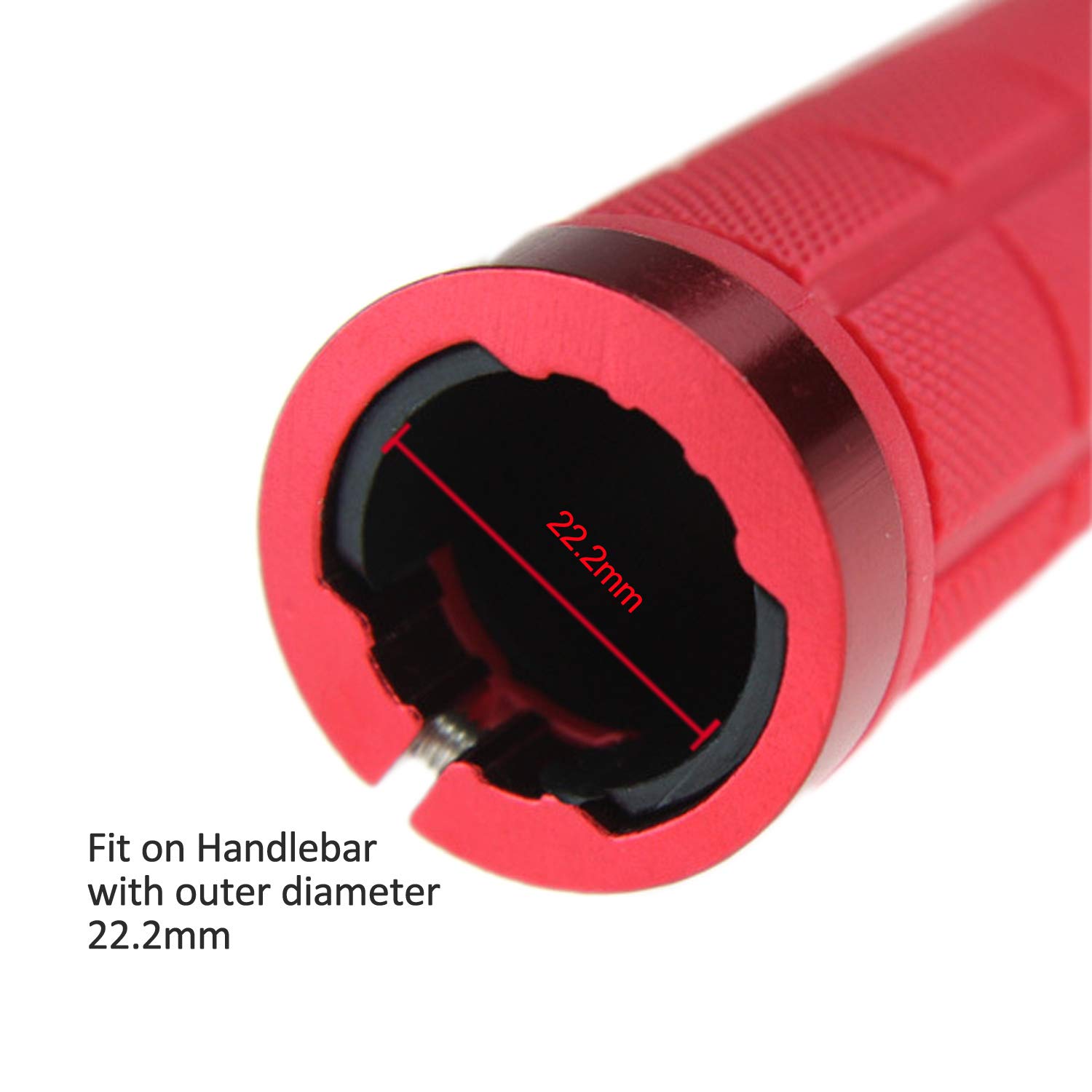 PLATT Bike Handlebar Grips Rubber Comfortable Bicycle Handle Grip for MTB/BMX with Plastic End Caps,Black