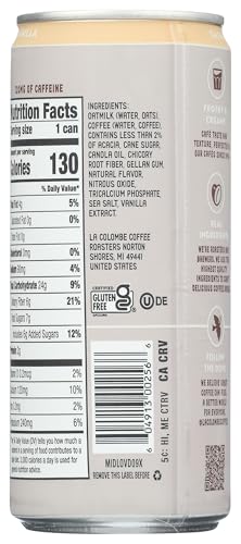 La Colombe Oatmilk Draft Latte, Plant-Based, Dairy-Free, Grab And Go Coffee, Vanilla, 9 Fl.Oz
