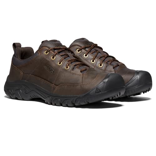 KEEN Men's Targhee 3 Oxford Casual Hiking Shoes, Dark Earth/Mulch, 10.5 Wide