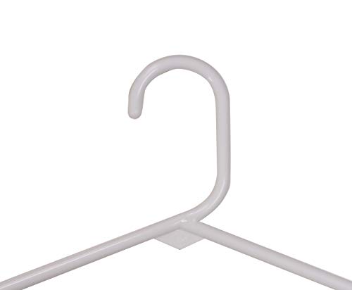 NAHANCO TBWHU, Plastic Tubular Hangers, Made in USA, White (Pack of 24)