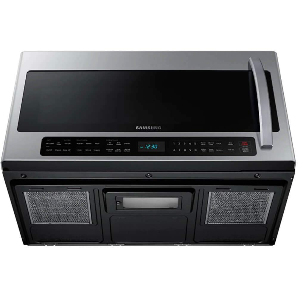 SAMSUNG ME21R7051SG 2.1 cu. ft. Over-the-Range Microwave with Sensor Cooking in Fingerprint Resistant Black Stainless Steel