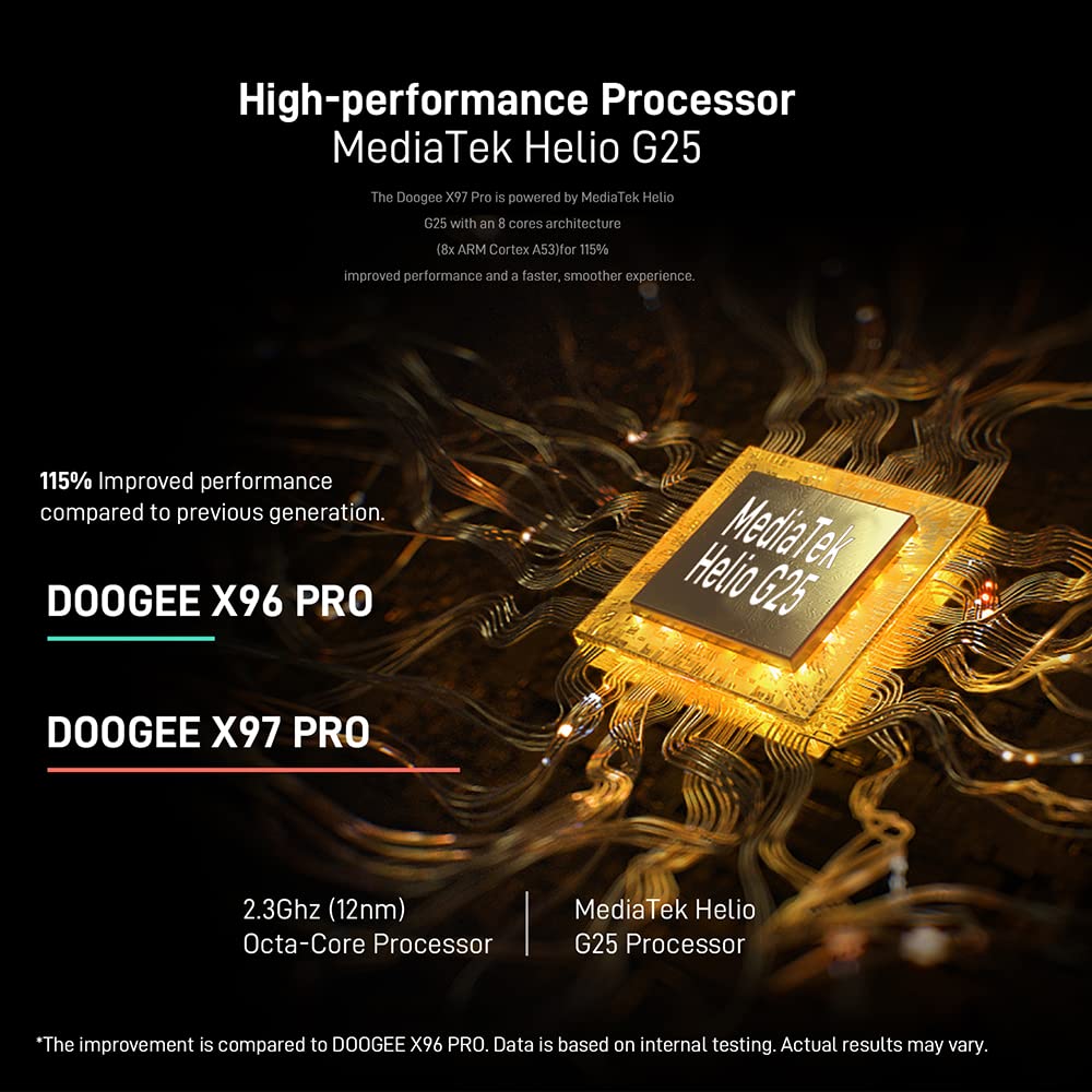 DOOGEE X97 Pro Android 12 Smartphone, 4GB+64GBUnlocked Cell Phone, 12MP Camera+5MP Camera, 6.0" HD+ Screen 4200mAh Battery Dual SIM GSM Unlocked Phone NFC GPS Face ID FM US Version, Blue