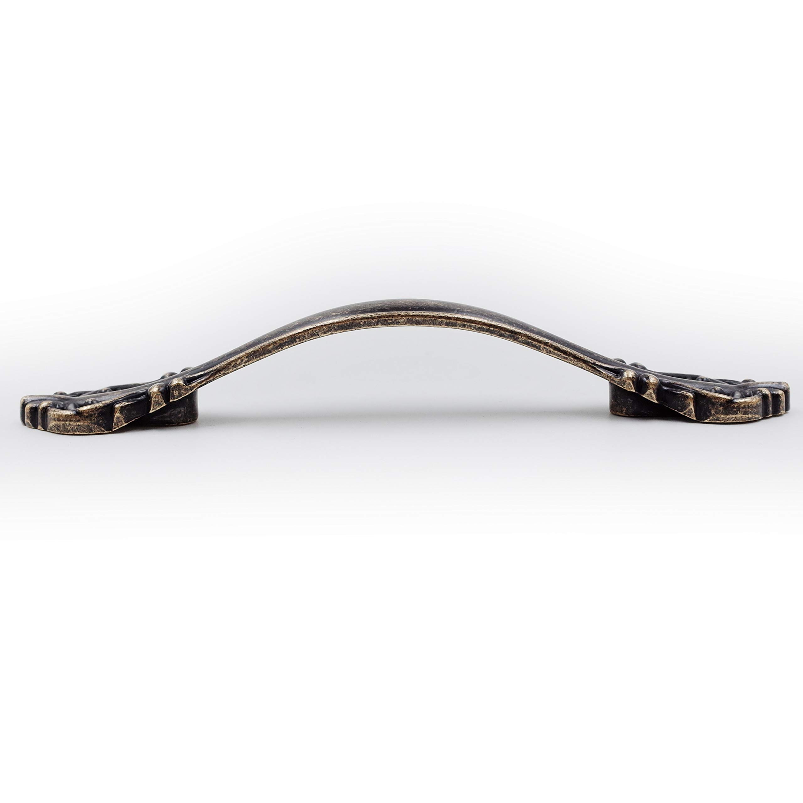 10-Pack Cabinet Hardware Handle Pull - Antique Bronze, 3" (76mm) Hole Centers, PW8803AQ76