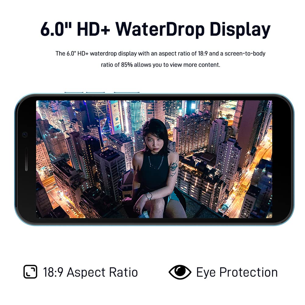 DOOGEE X97 Pro Android 12 Smartphone, 4GB+64GBUnlocked Cell Phone, 12MP Camera+5MP Camera, 6.0" HD+ Screen 4200mAh Battery Dual SIM GSM Unlocked Phone NFC GPS Face ID FM US Version, Blue