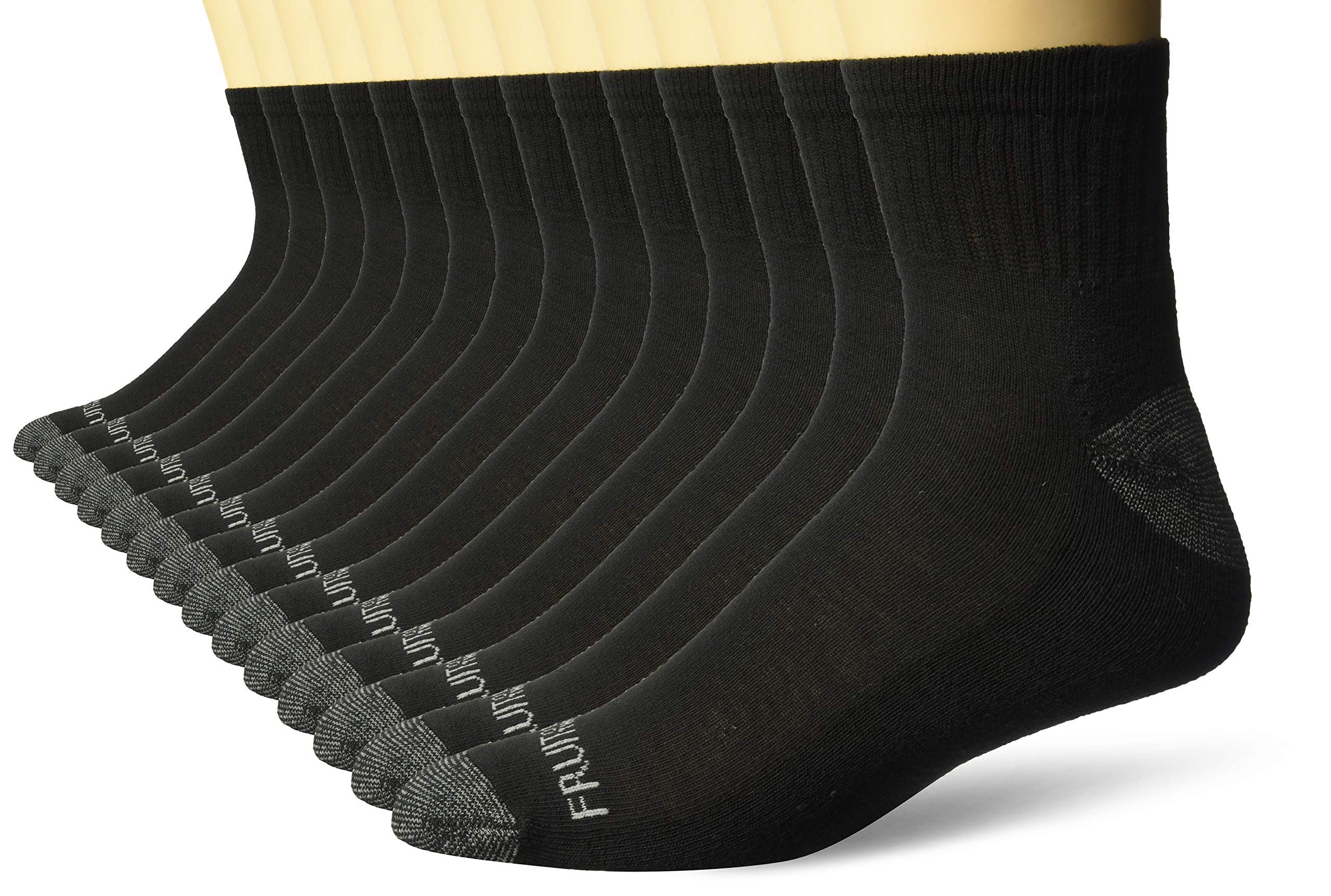 Fruit of the Loom Men's Dual Defense Ankle Socks 12 Count ( 1Pack)