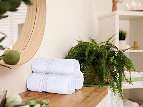 Utopia Towels 6 Piece Luxury Hand Towels Set, (16 x 28 inches) 100% Ring Spun Cotton, Lightweight and Highly Absorbent 600GSM Towels for Bathroom, Travel, Camp, Hotel, and Spa (White)