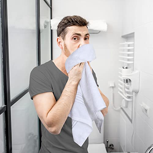 Utopia Towels 6 Piece Luxury Hand Towels Set, (16 x 28 inches) 100% Ring Spun Cotton, Lightweight and Highly Absorbent 600GSM Towels for Bathroom, Travel, Camp, Hotel, and Spa (White)