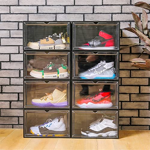 WALNUTA Clear Plastic Shoe Box with Magnetic Closure Stackable Storage Case Shoe Organizer Collection Display for Men Women (Color : B)