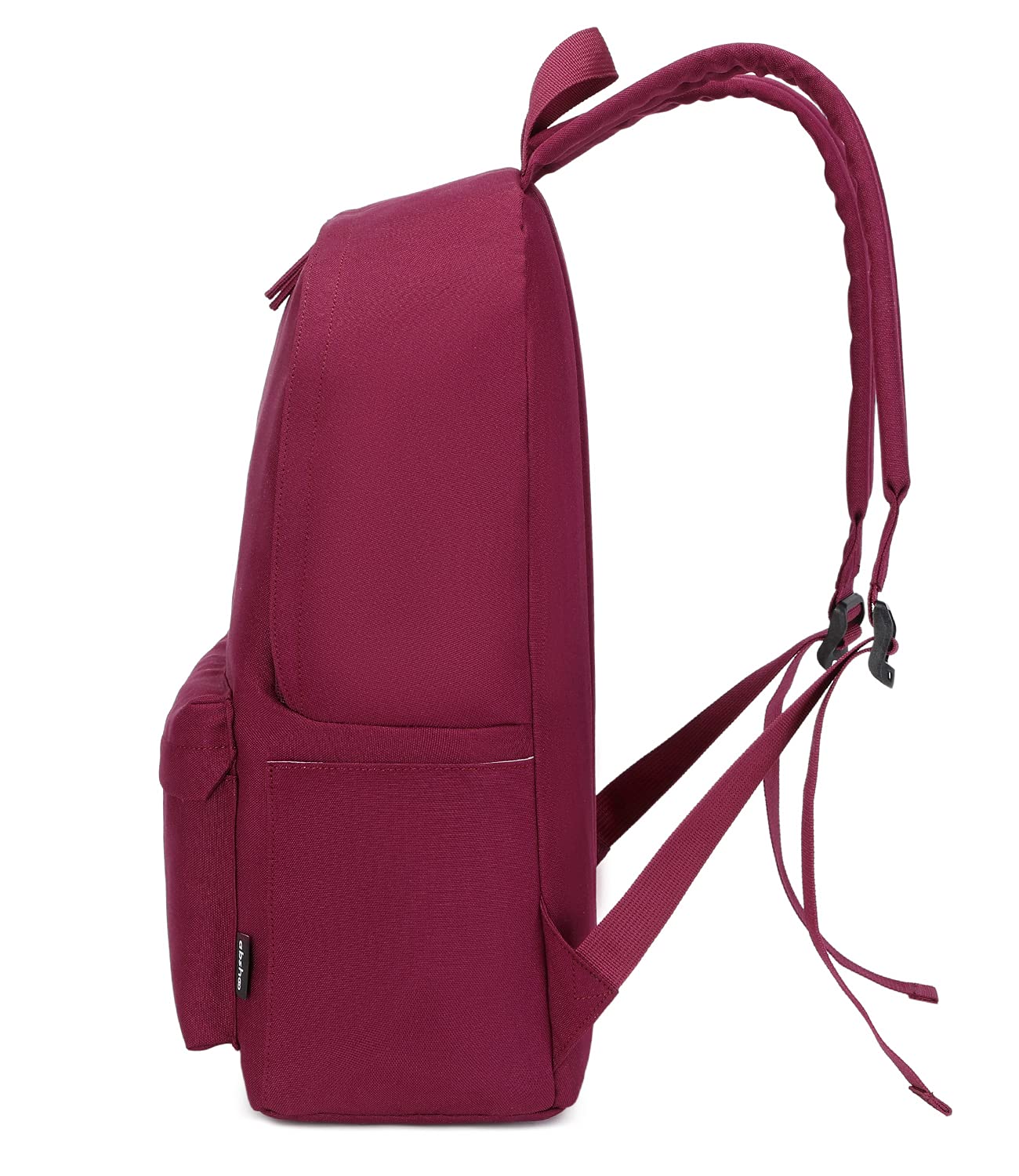 abshoo Lightweight Casual Unisex Backpack for School Solid Color Boobags (Red)
