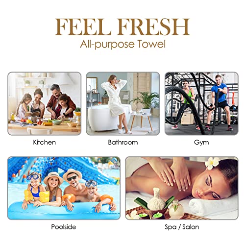 Elaine Karen 6 Pack Premium Hand Towels β 100% Cotton Extra Soft Hand Towels, Highly Absorbent, Hotel & Spa Quality Bathroom Hand Towels 16x30 - White