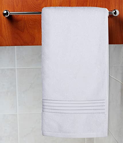 Utopia Towels 6 Piece Luxury Hand Towels Set, (16 x 28 inches) 100% Ring Spun Cotton, Lightweight and Highly Absorbent 600GSM Towels for Bathroom, Travel, Camp, Hotel, and Spa (White)