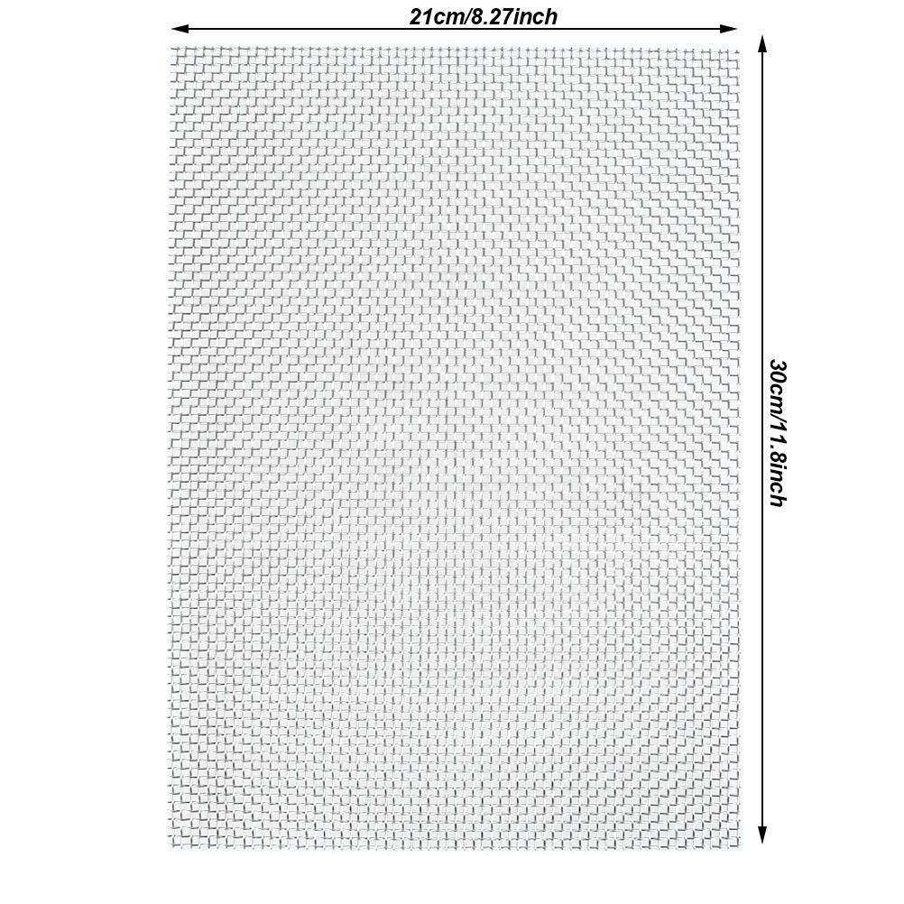 TIMESETL 3 Pcs Stainless Steel Woven Wire 8 Mesh - 12" x 8"(30x21cm) Garden Fence BBQ Wire Mesh Window Screen Mesh